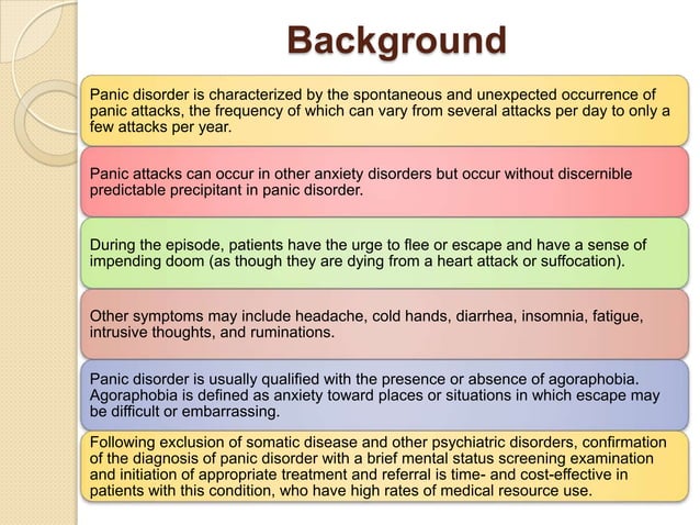 Panic disorder | PPTX
