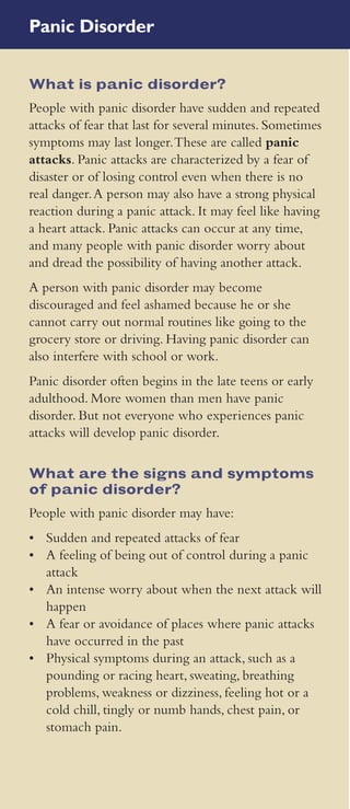 Panic disorder | PDF