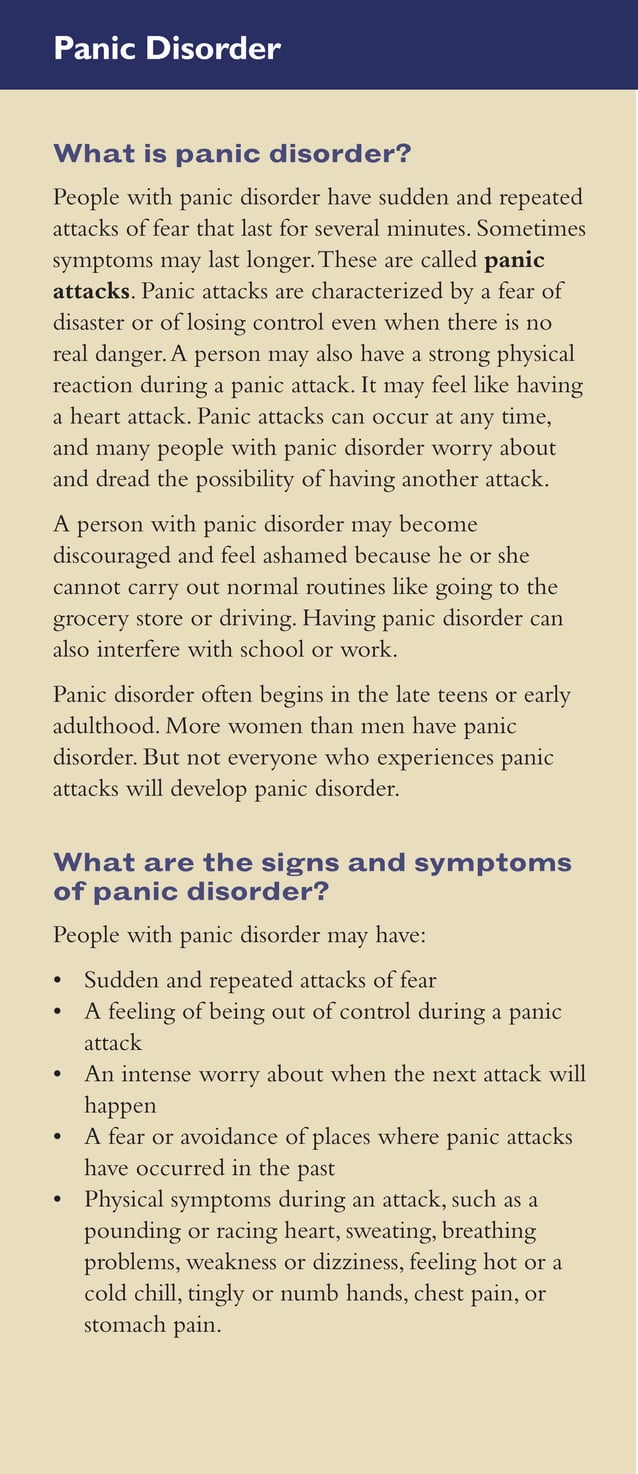 Panic disorder | PDF