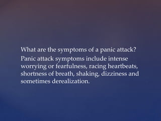 Panic disorder among children and adolescents | PPTX