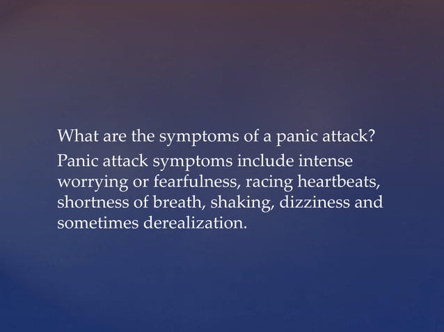 Panic disorder among children and adolescents | PPT Panic disorder among children and adolescents | PPT