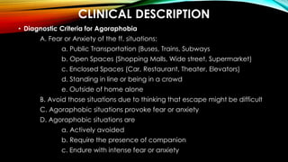 Panic disorder and agoraphobia | PPTX