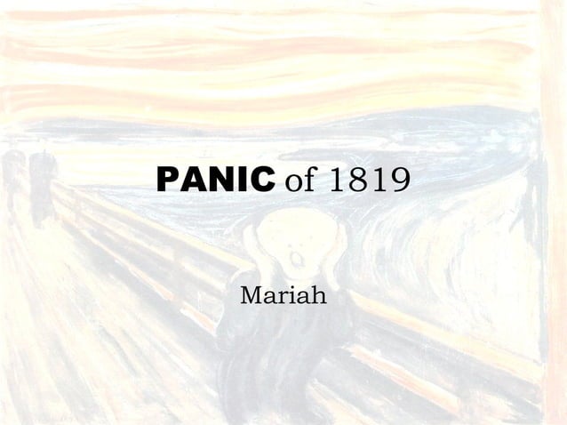 Panic Of 1819 | PPT