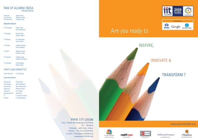 PanIIT 2008 Brochure | PPT
