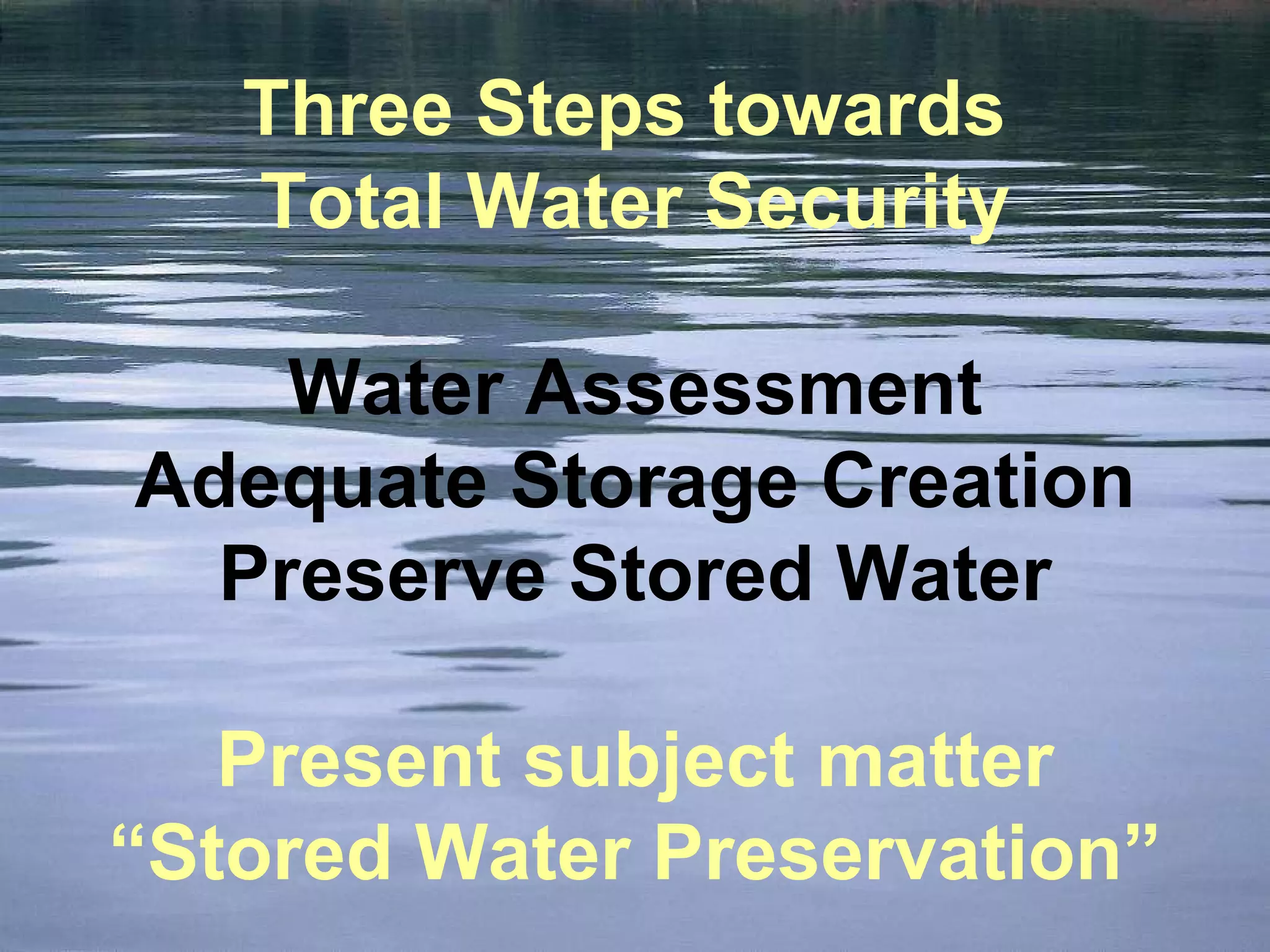 Water evaporation reduction from lakes | PPT