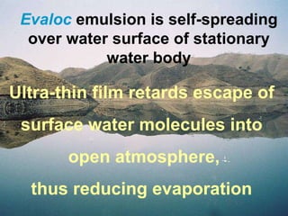 Water evaporation reduction from lakes | PPT