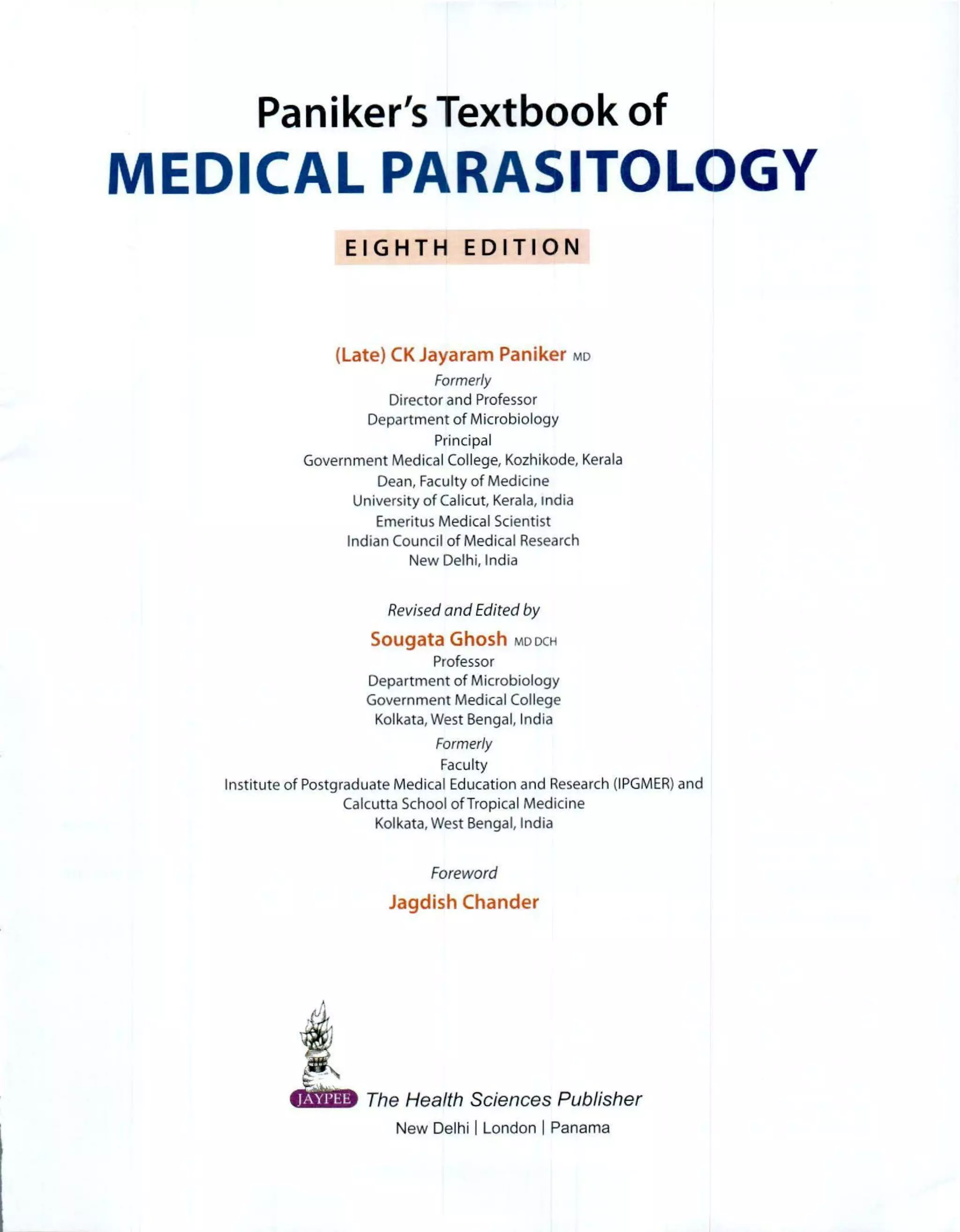 Paniker medical parasitology 8e | PDF
