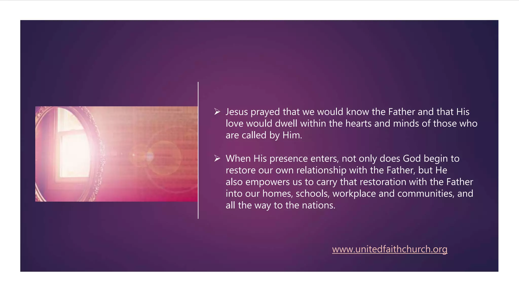 Face to Face with God (Panim el Panim) - United Faith Church Articles ...