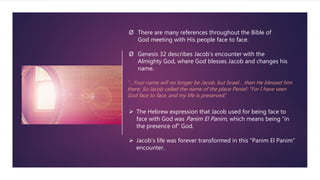 Face to Face with God (Panim el Panim) - United Faith Church Articles ...