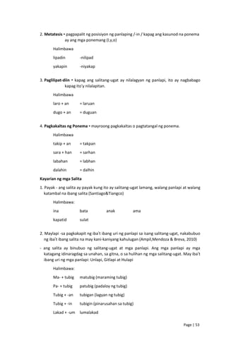 Panimulang-Linggwistika pdf FILIINO MAJOR | PDF