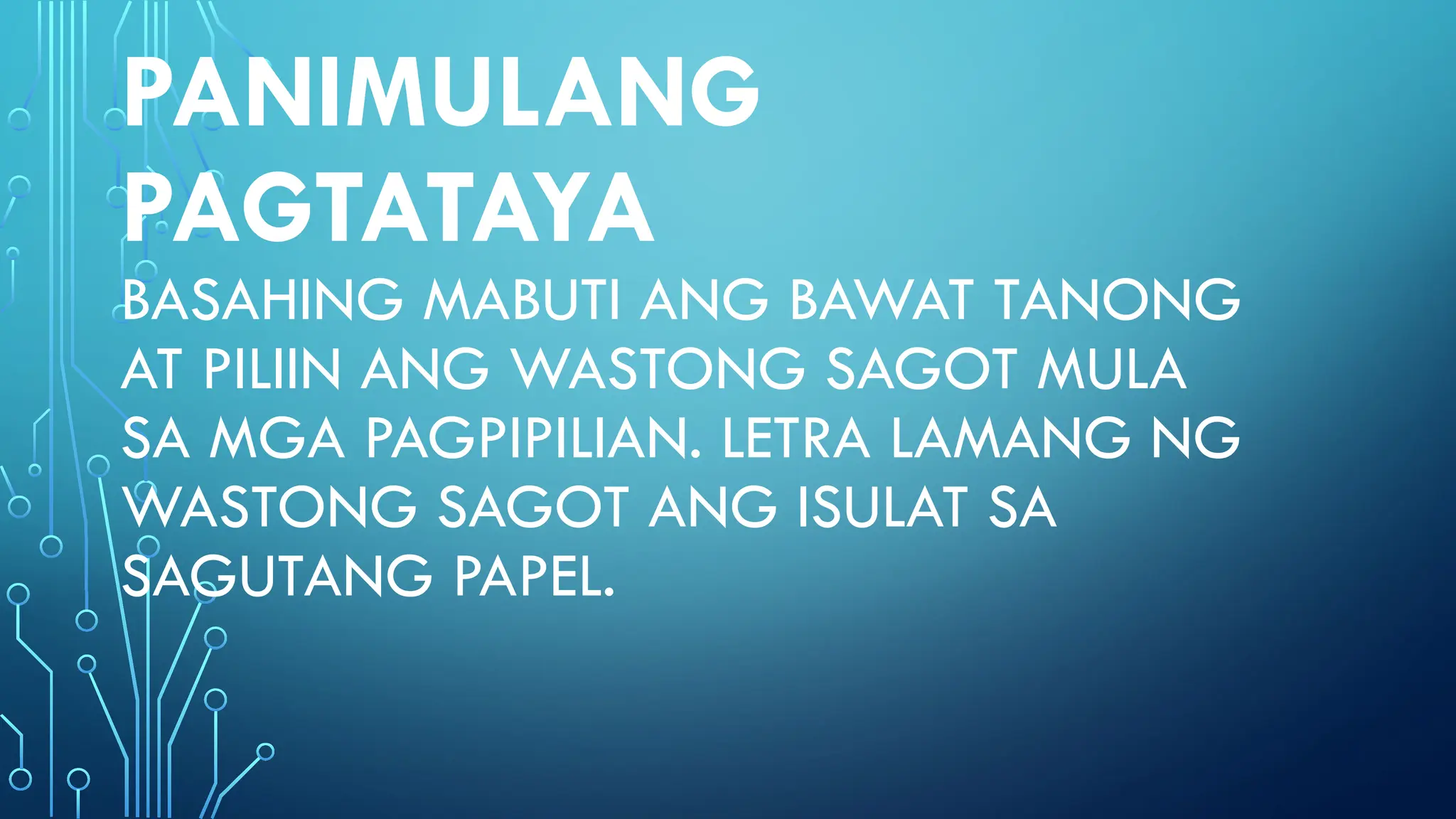 Panimulang Pagtataya sa araling panlipunan | PPTX