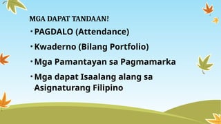 Panimula sa Asignatura.ppt filipino panimula | PPT