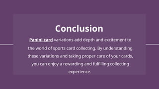 Panini Card Variations Explained | PPTX