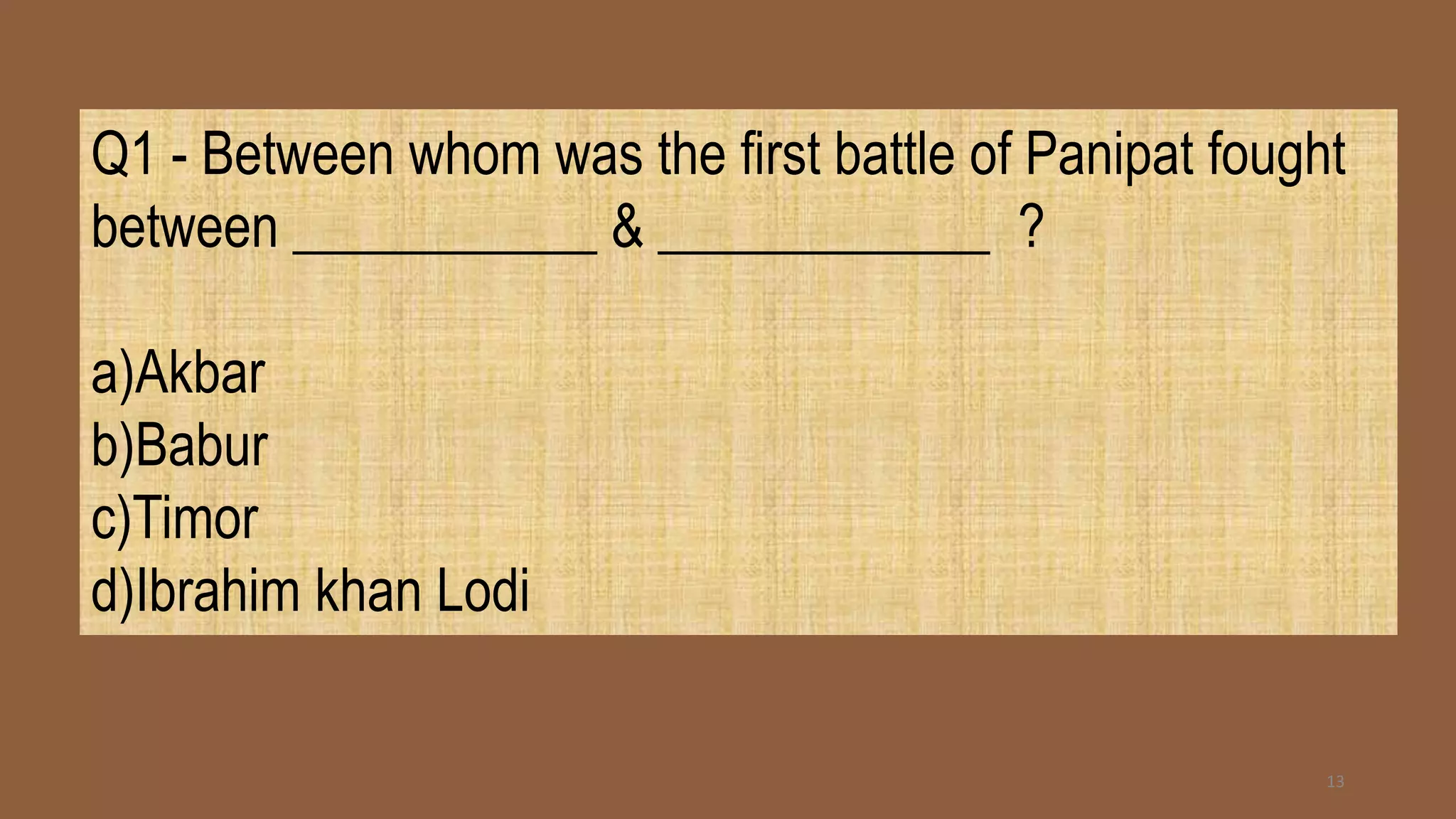 Panipat battle 1 | PPTX