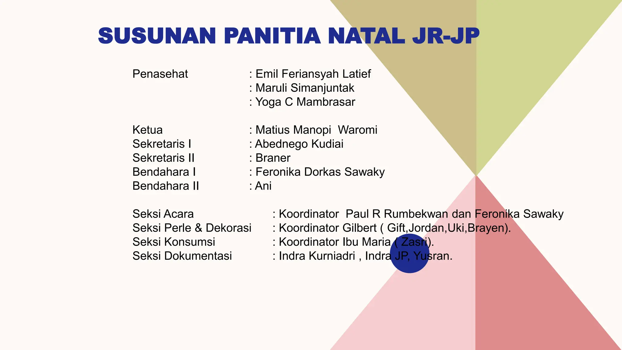 PANITIA NATAL kampung harapan JR- JP.pptx