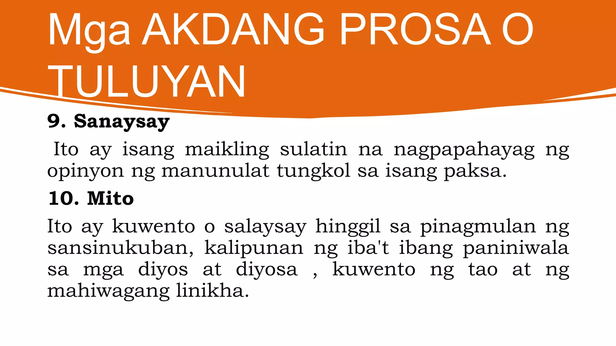 PANITIKAN - KAHULUGAN, MGA URI AT MGA HALIMBAWA | PPTX