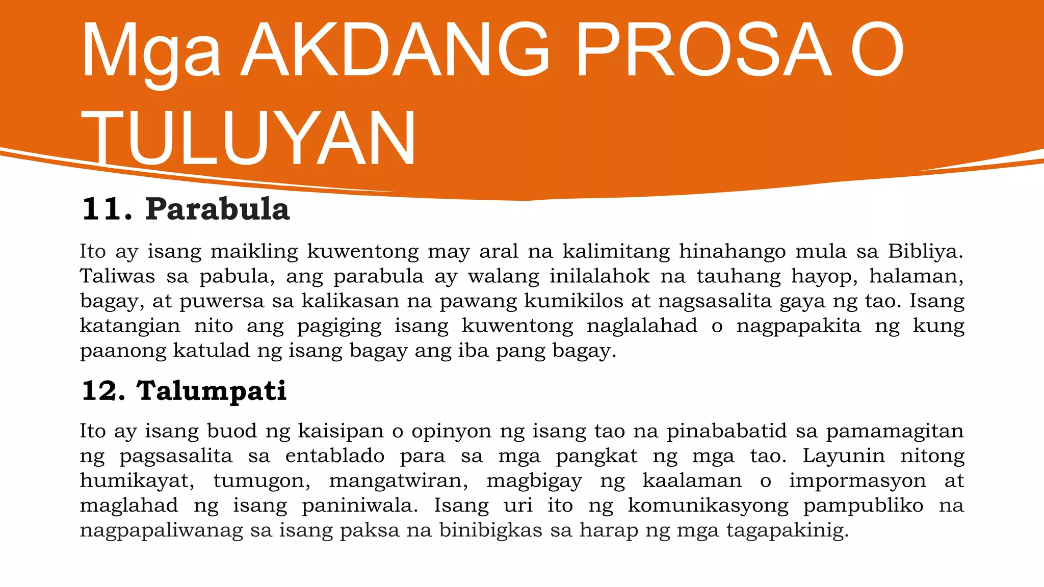 PANITIKAN - KAHULUGAN, MGA URI AT MGA HALIMBAWA | PPTX