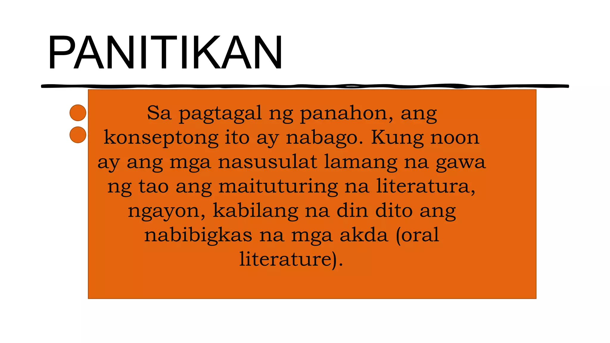 PANITIKAN - KAHULUGAN, MGA URI AT MGA HALIMBAWA | PPTX