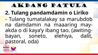 Kahulugan, Mga Halimbawa at uri ng Panitikan.pptx