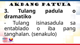 Kahulugan, Mga Halimbawa at uri ng Panitikan.pptx