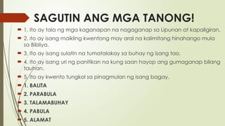 panitikan, kahulugan, mga uri at mga halimbawa | PPTX