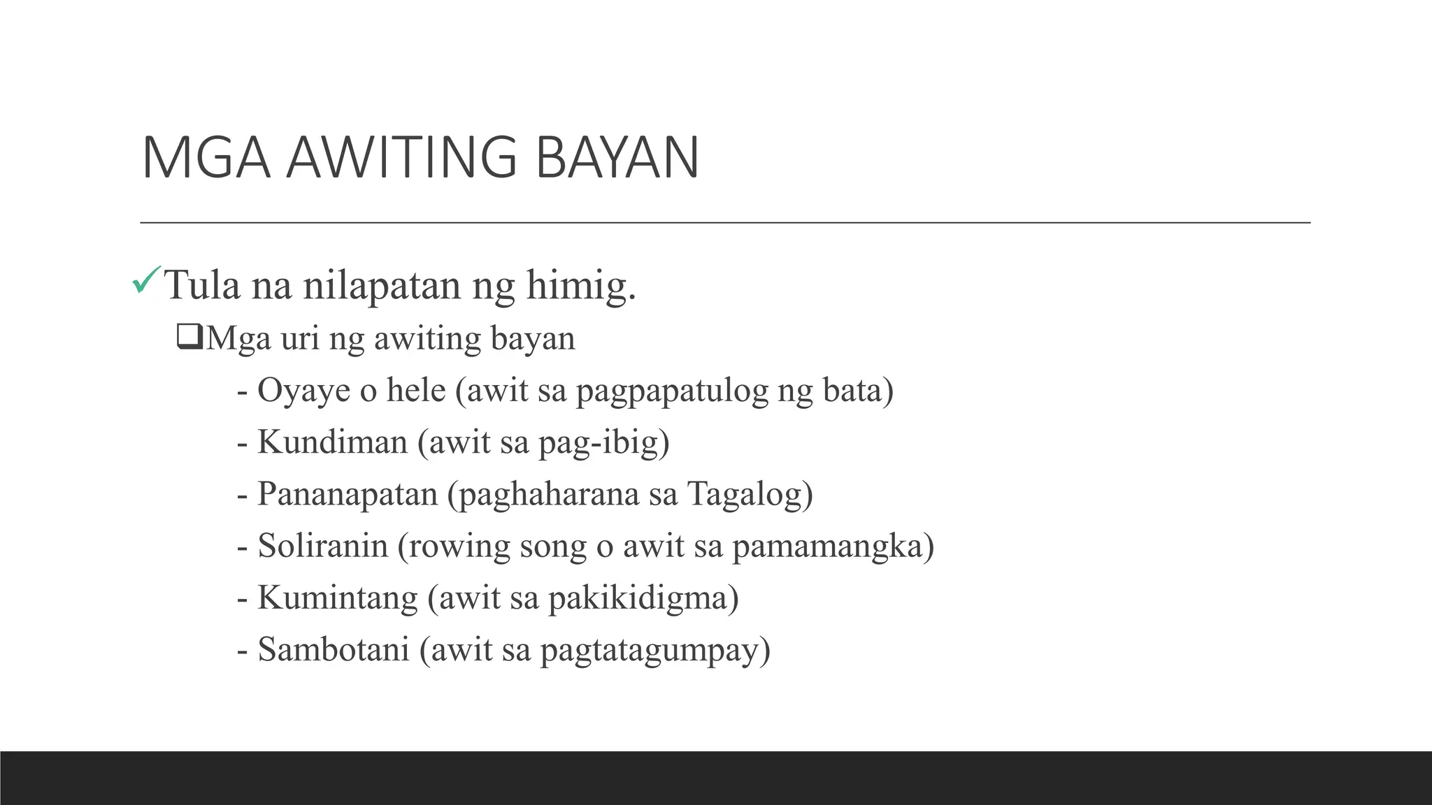 Panitikang-Pilipino - Tulatalakay ito mga akdang pampanitikang nabuo ng ...