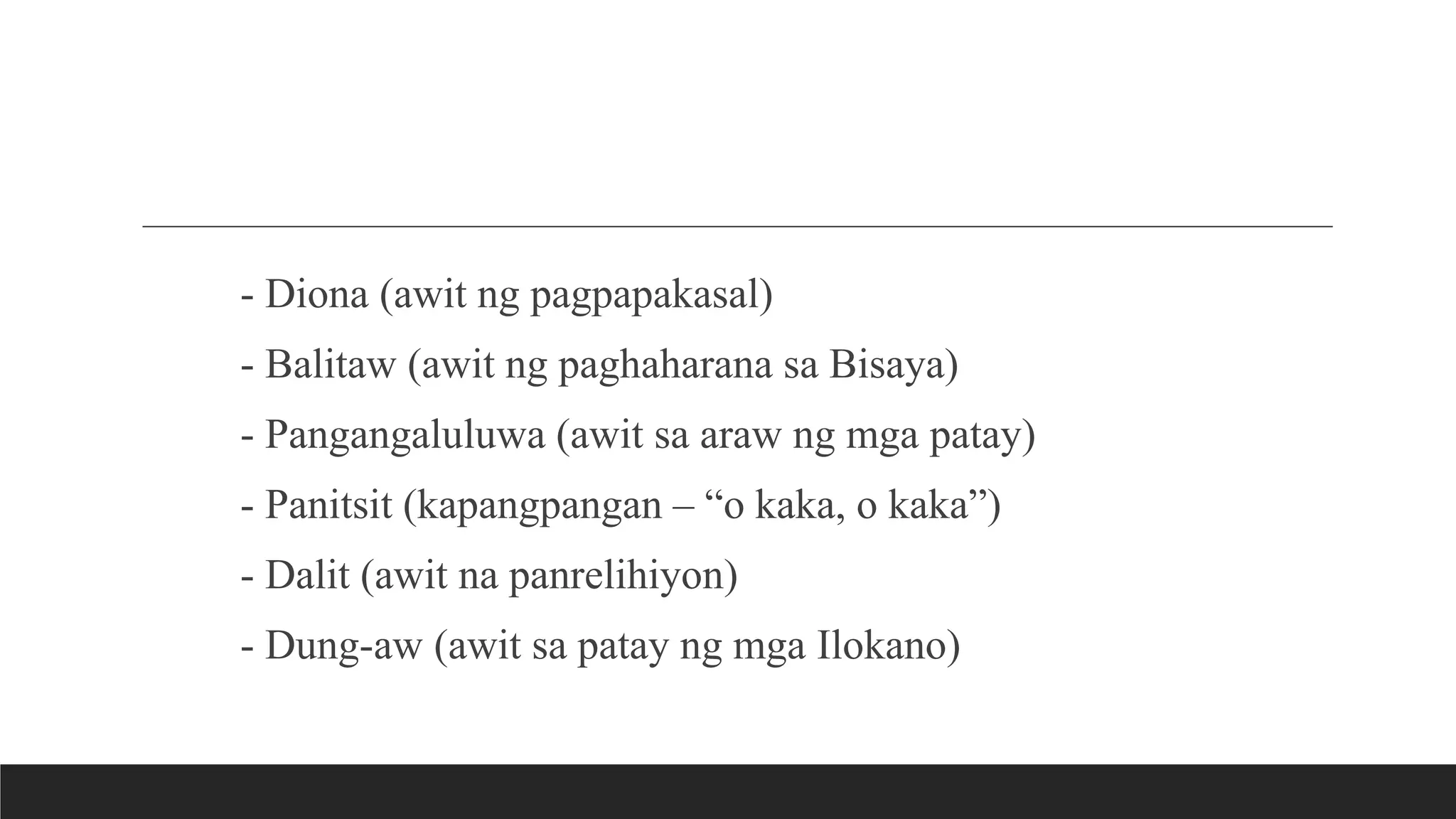 Panitikang-Pilipino - Tulatalakay ito mga akdang pampanitikang nabuo ng ...
