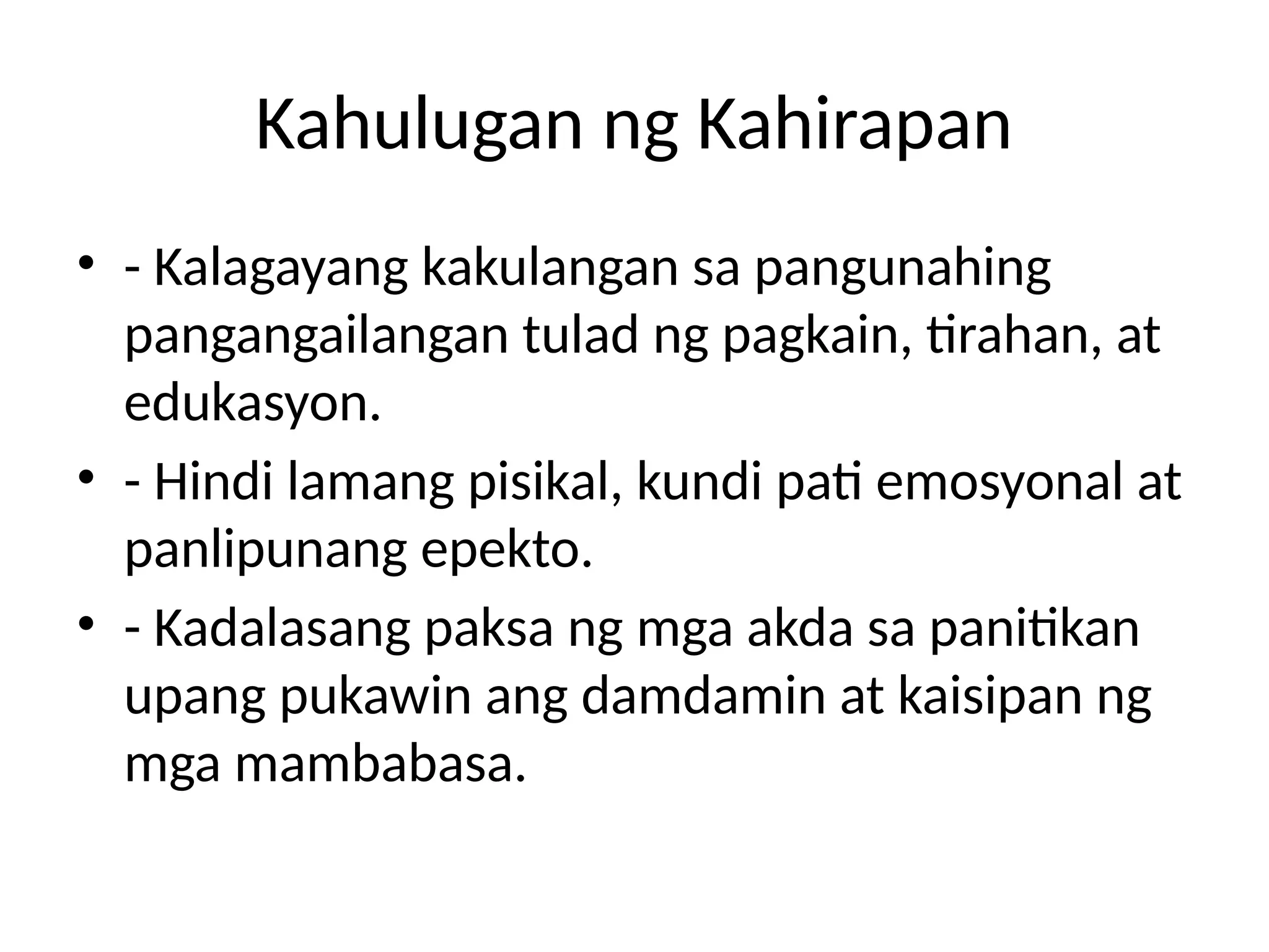 Panitikan Hinggil sa Kahirapan ng mga Filipino | PPTX