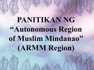 Panitikan ng ARMM Region | PPTX
