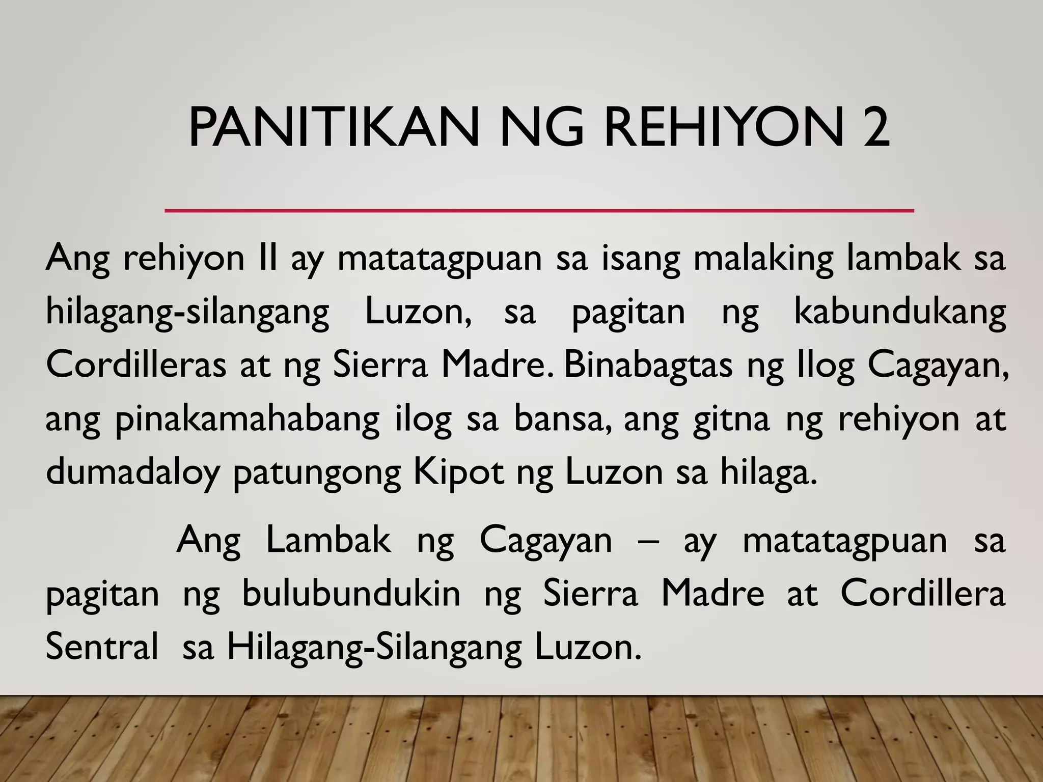 Rehiyon 2: Lambak ng Cagayan | PDF
