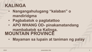 PANITIKAN NG REHIYON CAR (CORDILLERA ADIMINSTRATIVE REGION GROUP 2 [Autosaved].pptx