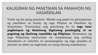 PANITIKAN SA PANAHON NG KASARINLAN GRADE 9.pptx
