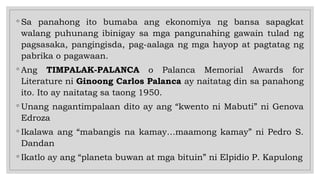 PANITIKAN SA PANAHON NG KASARINLAN GRADE 9.pptx