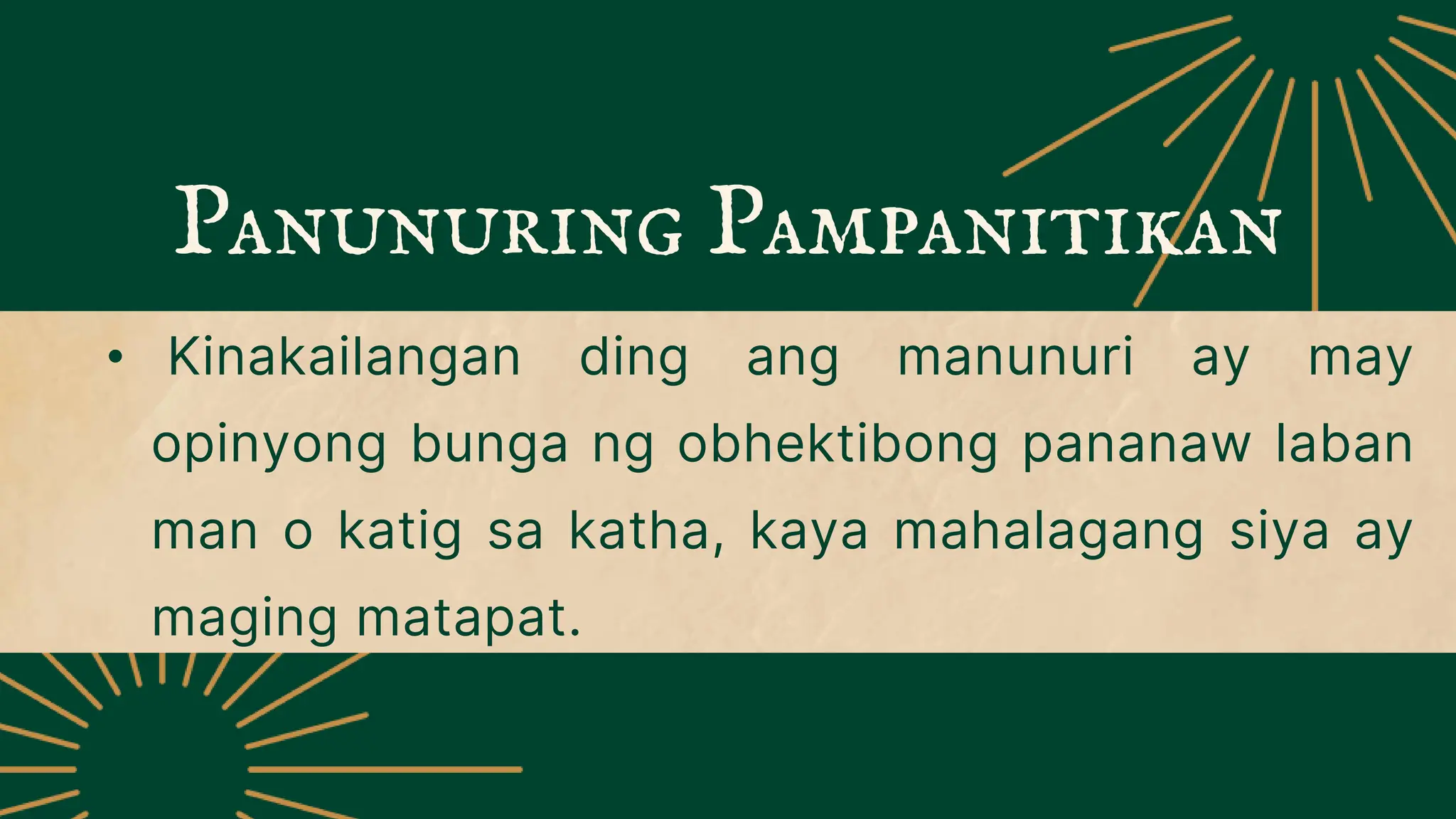 Panitikan, Sining at Panunuring Pampanitikan.pptx