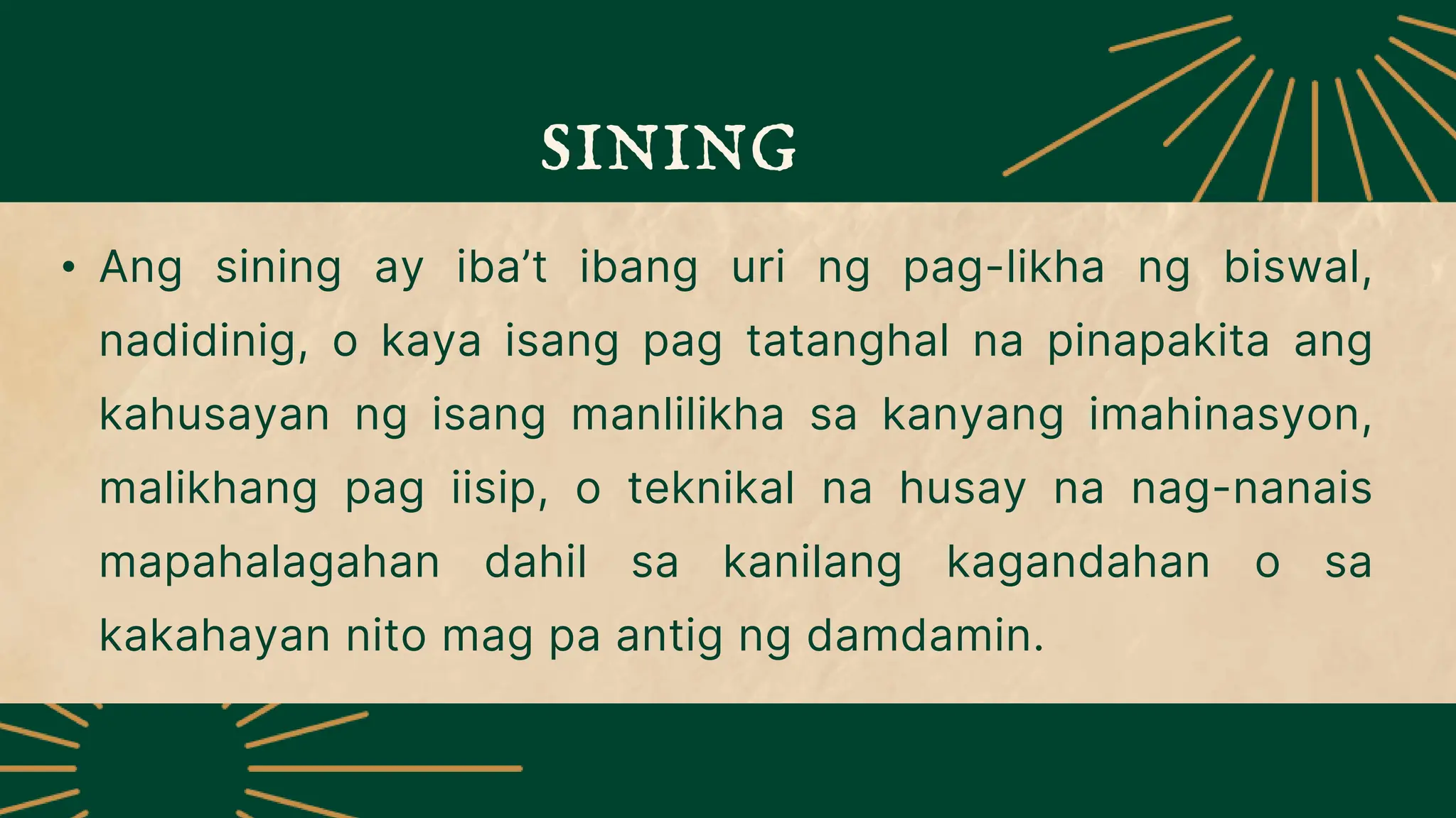 Panitikan, Sining at Panunuring Pampanitikan.pptx
