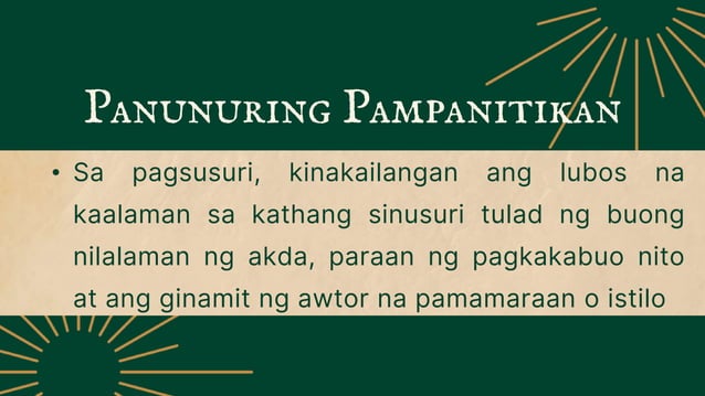 Panitikan, Sining at Panunuring Pampanitikan.pptx