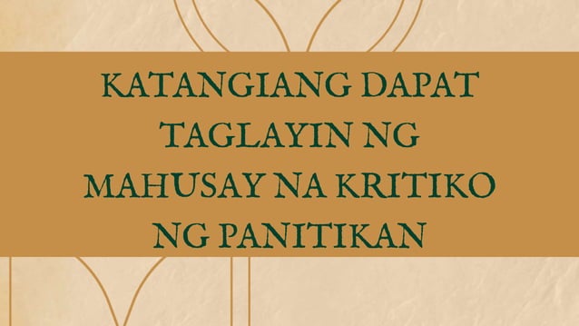 Panitikan, Sining at Panunuring Pampanitikan.pptx