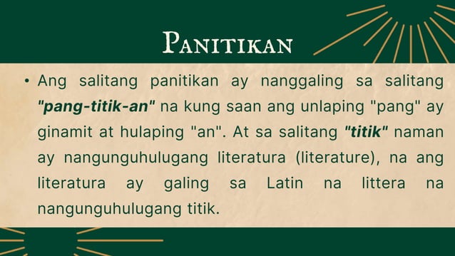 Panitikan, Sining at Panunuring Pampanitikan.pptx