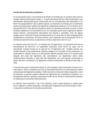 Panjabi columna cervical superior | DOCX