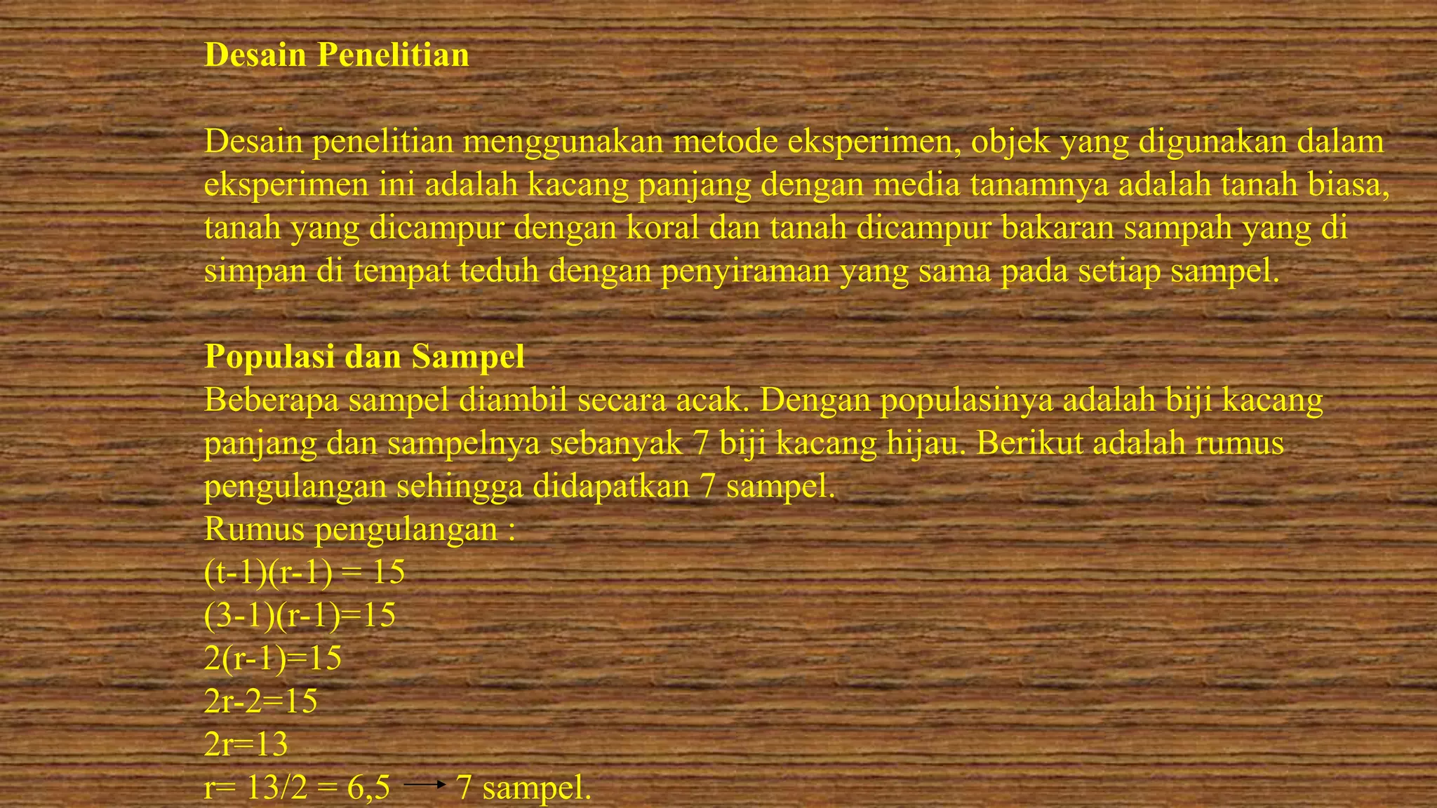 Panjang akar kacang panjang dengan media tanam yang berbeda | PPT