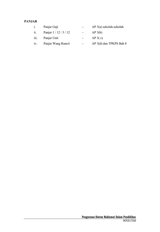 Panjar wang runcit | DOCX