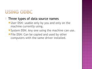 vishual basic data base Pankaj | PPT
