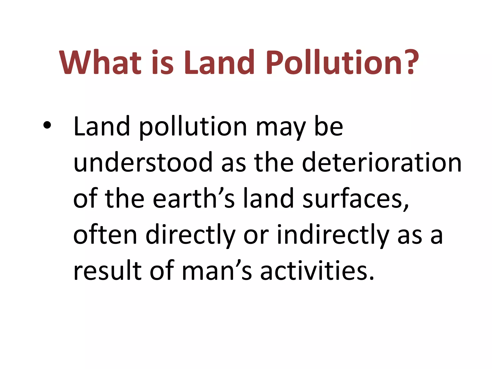 Land pollution | PPT