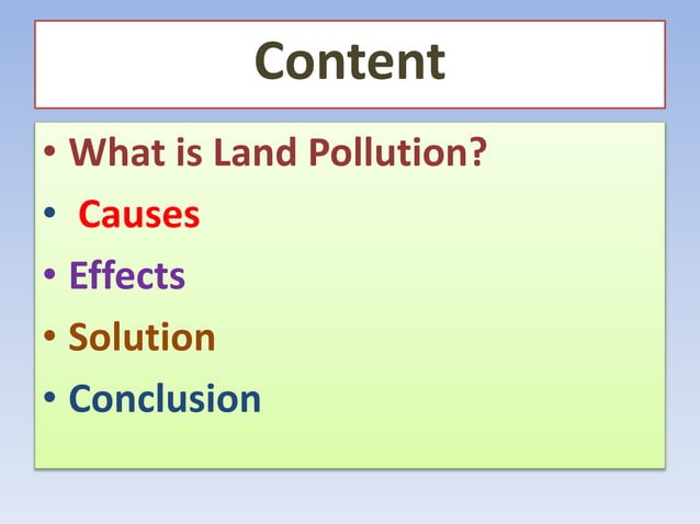 Land pollution | PPT