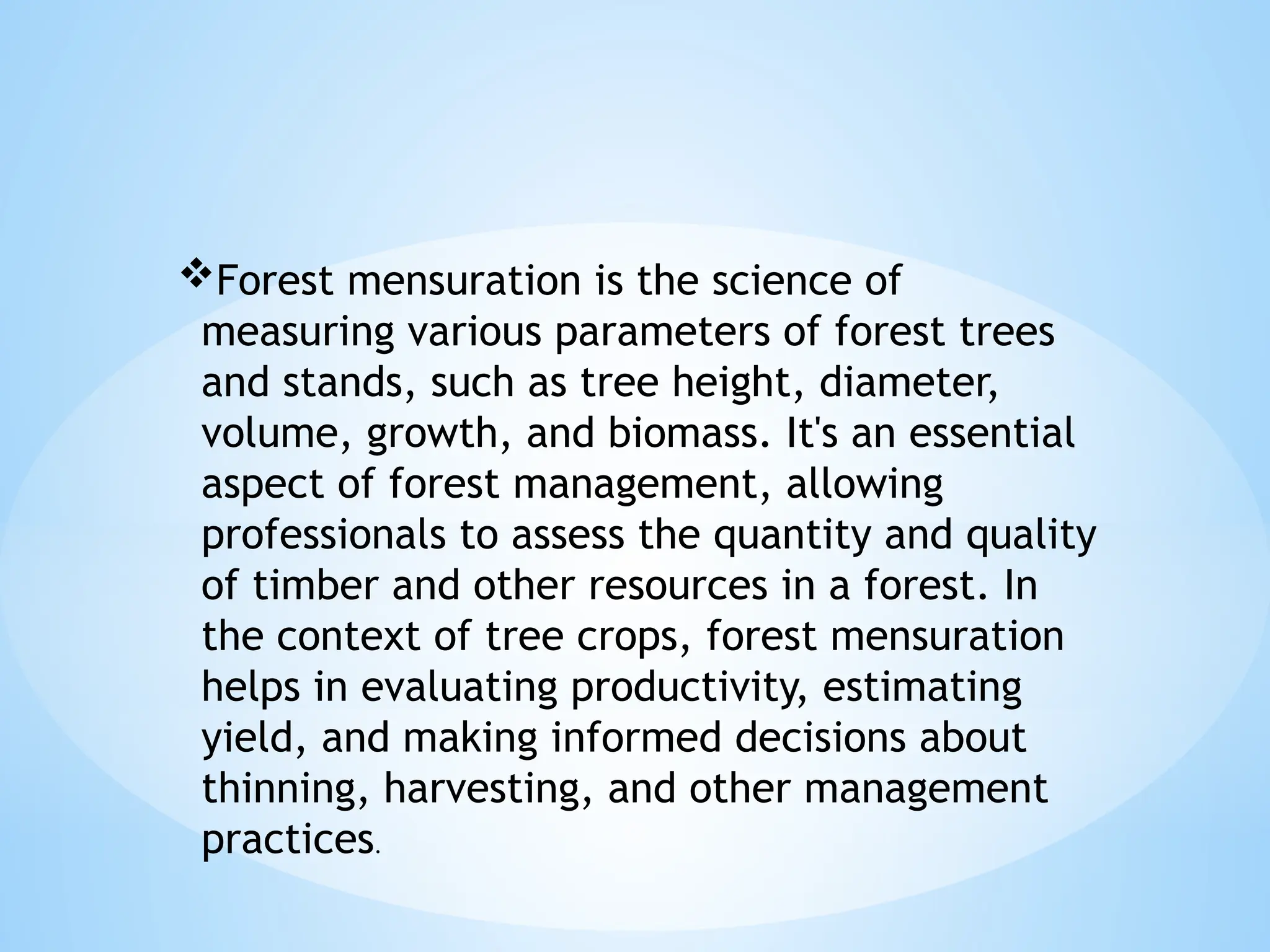 measurement of forest tree crop presentation ppt.pptx