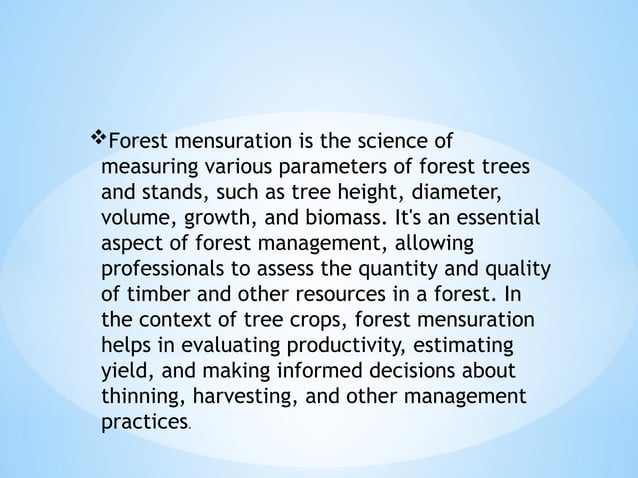 measurement of forest tree crop presentation ppt.pptx