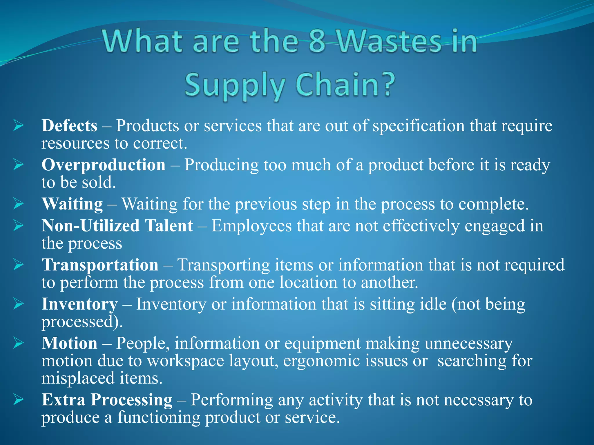 waste management in supply chain using lean tool with case study | PPTX