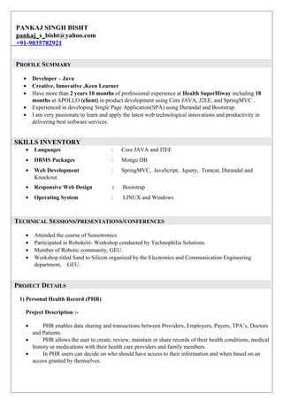 Pankaj singh bisht | PDF