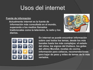 Internet y usos | PPTX