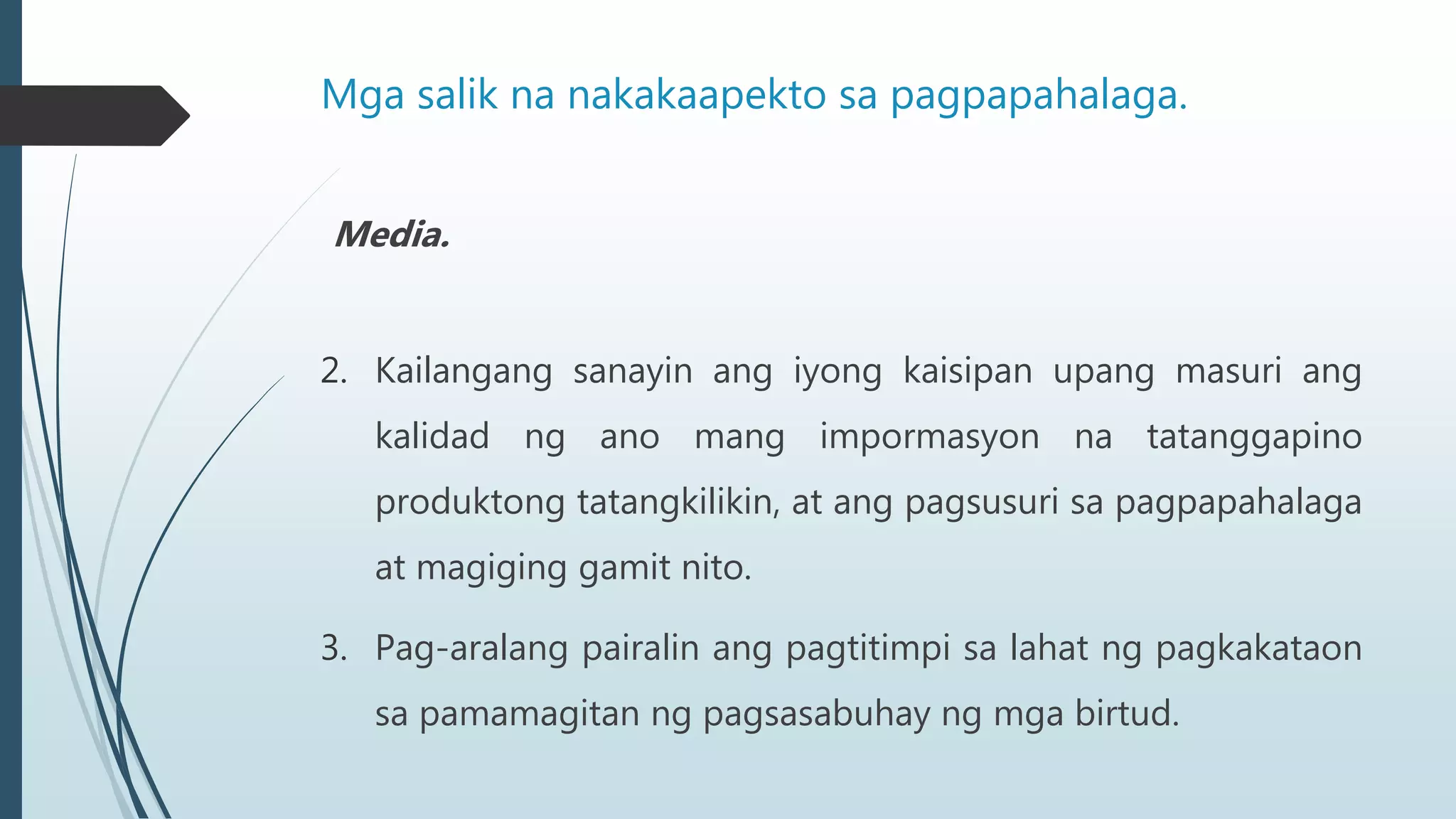 Panlabas na Salik na Nakaiimpluwensiya sa mga Pagpapahalaga | PPTX